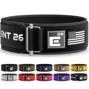 self-locking weight lifting belt - premium weightlifting belt for serious functional fitness, power lifting, and olympic lifting athletes - training belts for men and women (medium, black custom