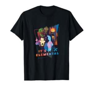 disney and pixar’s elemental it’s elemental characters t-shirt