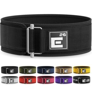 element 26 self-locking weight lifting belt | premium weightlifting belt for serious functional fitness, weight lifting, and olympic lifting athletes (extra small, black)