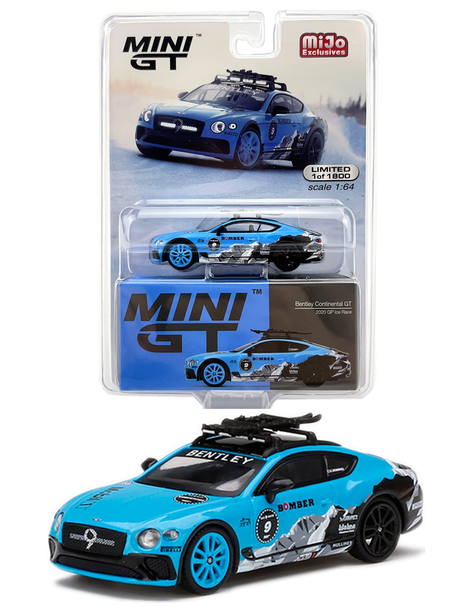 Mini GT 1:64 Bentley Continental GT (Blue) 2020 GP Ice Race #247