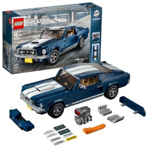 lego creator expert ford mustang 10265 building set - exclusive advanced collector's car model, featuring detailed interior, v8 engine, home and office display, collectible for adults and teens