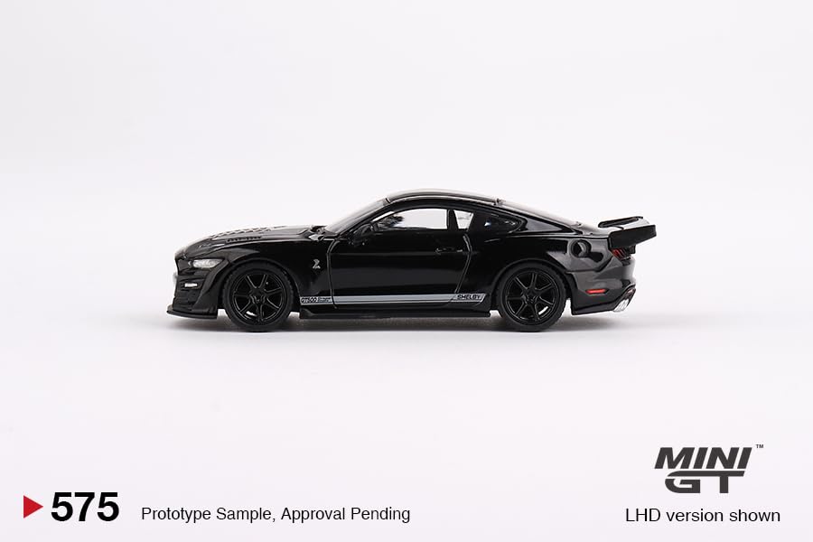 True Scale Miniatures Model Car Compatible with Shelby GT500 Dragon Snake Concept Black 1/64 Diecast Model Car MGT00575