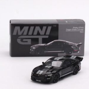 True Scale Miniatures Model Car Compatible with Shelby GT500 Dragon Snake Concept Black 1/64 Diecast Model Car MGT00575