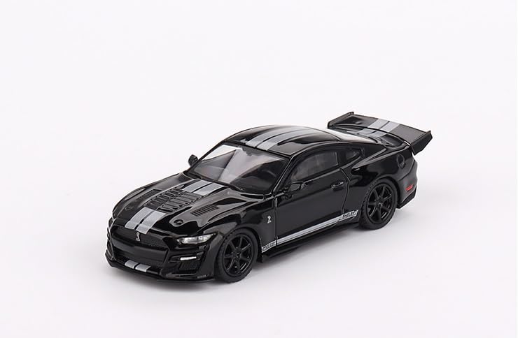 True Scale Miniatures Model Car Compatible with Shelby GT500 Dragon Snake Concept Black 1/64 Diecast Model Car MGT00575