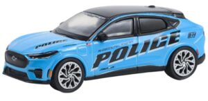 greenlight 30429 2022 ford mustang mach-e police gt performance edition - all-electric pilot program pilot vehicle (hobby exclusive) 1/64 scale