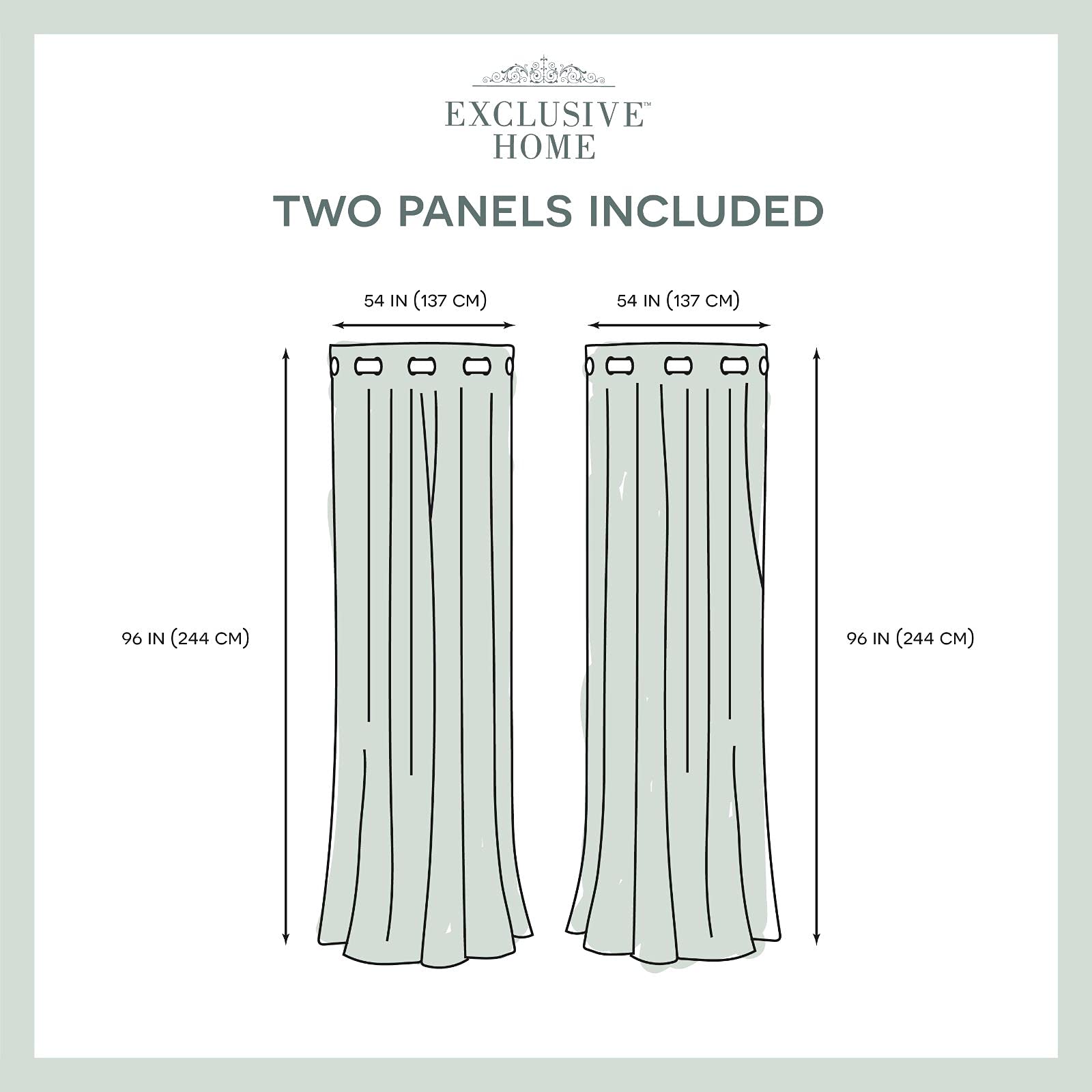 Exclusive Home Velvet Heavyweight Light Filtering Grommet Top Curtain Panel Pair, 54"x96", Soft Grey