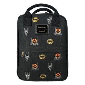 loungefly gt exclusive lord of the rings sauron aop canvas mini backpack