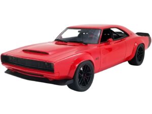 1968 dodge super charger concept red with black tail stripe usa exclusive series 1/18 model car by gt spirit for acme us036