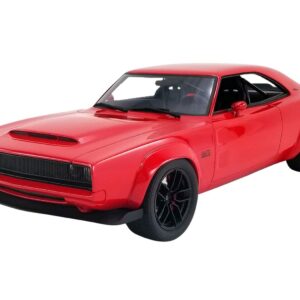 1968 Dodge Super Charger Concept Red with Black Tail Stripe USA Exclusive Series 1/18 Model Car by GT Spirit for Acme US036