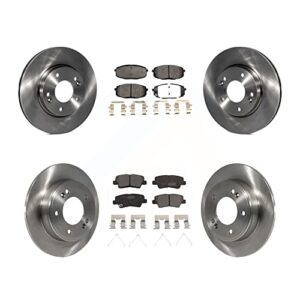 transit auto - front rear disc brake rotors and ceramic pads kit for kia soul forte hyundai elantra gt k8t-103229