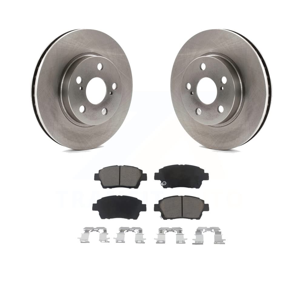 Transit Auto - Front Disc Brake Rotors And Ceramic Pads Kit For 2000 Toyota Celica GT K8C-100033