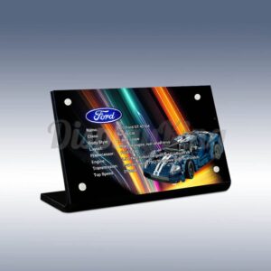 acrylic display plaque for lego 2022 ford gt 42154(lego set is not included)