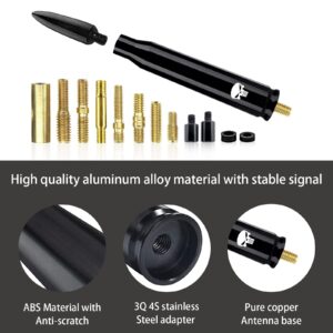 Ajxn 1 PC Car Truck Bullet Antenna, Auto Antenna Mast, Suitable for GM Chevy Silverado 1500 2500 3500 HD Avalanche GMC Sierra 1500 2500 3500 Denali Heavy Duty Pickup Trucks Accessories (Black #1)