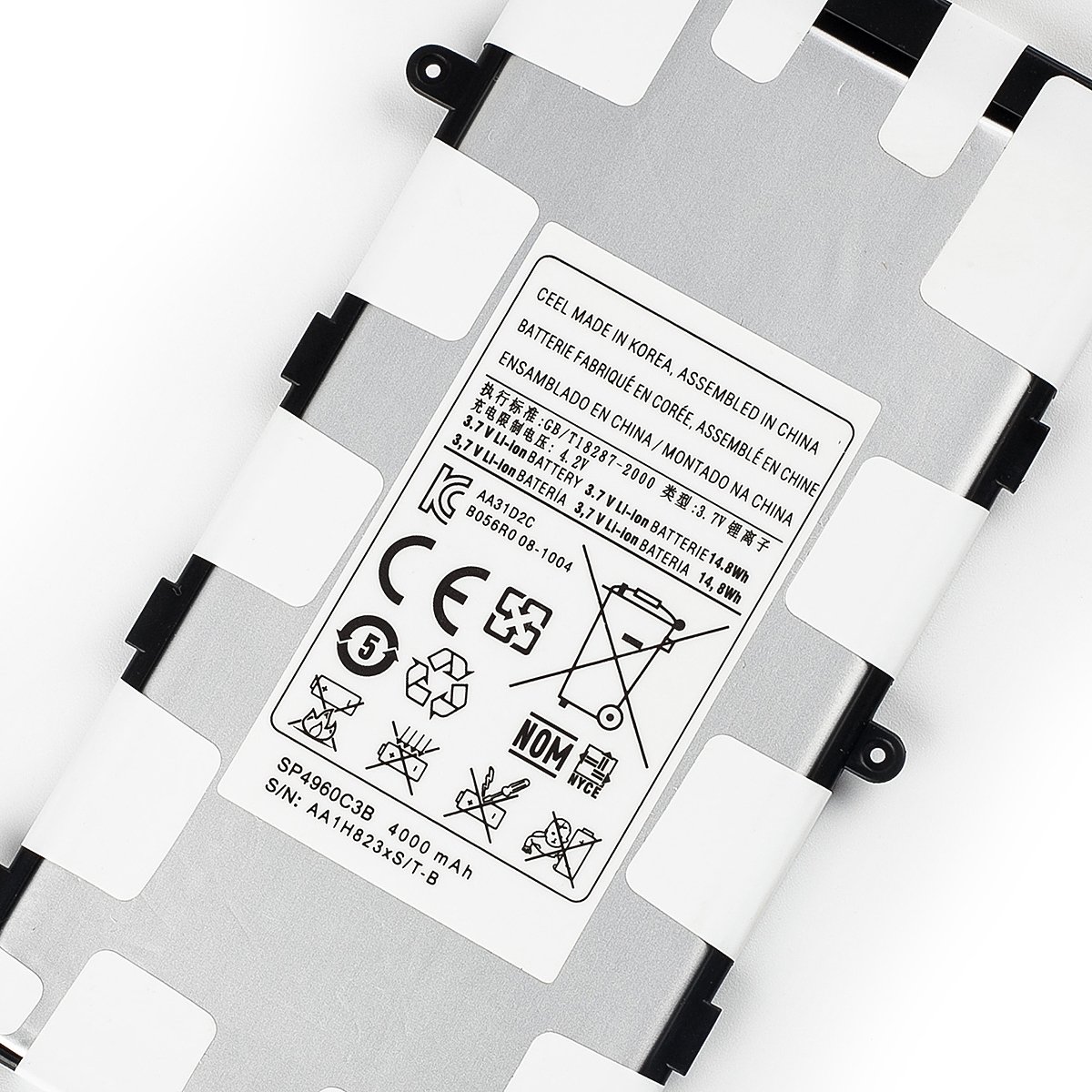 REYTRIC SP4960C3B Battery Tablet Replacement Compatible for Galaxy Tab 2 7.0 GT-P3110 GT-P3100 GT-P3113 GT-P6200 GT-P6201 GT-P6208 with Tools 3.7V 4000MAH