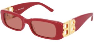 balenciaga bb0096s red/red 51/18/130 women sunglasses