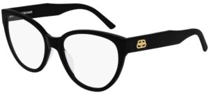 balenciaga bb0064o 001 eyeglasses women's black full rim optical frame 54mm