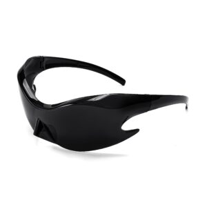 feisedy futuristic sunglasses, fashion alien y2k wrap around for women men b4135