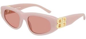 balenciaga bb0095s pink/pink 53/19/135 sunglasses for women