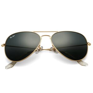 pro acme polarized classic aviator sunglasses for men women - 62mm (gold/grey-polarized)