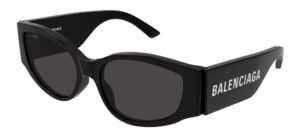 balenciaga women's max sunglasses, black-black-grey, one size