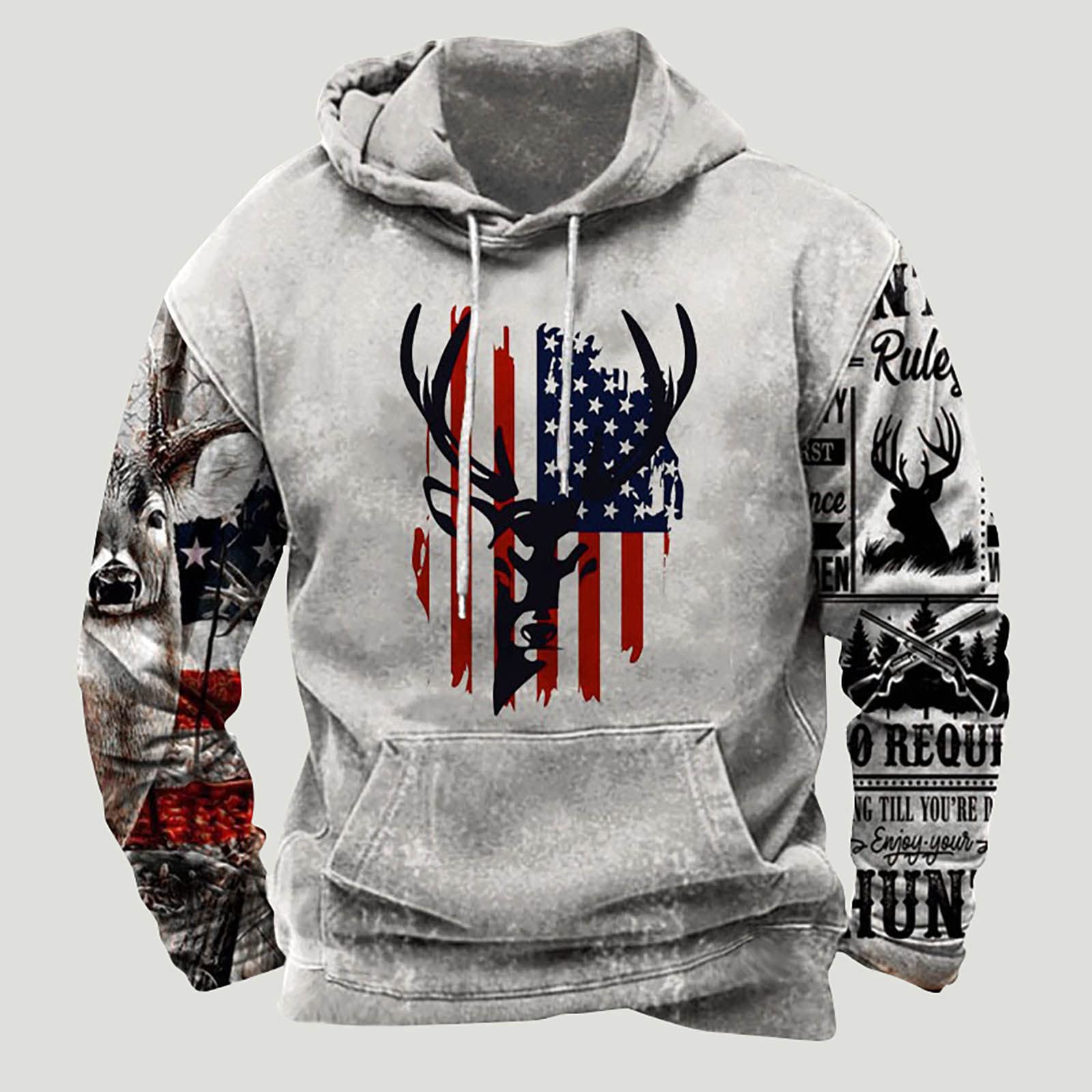 prime early access lightning deals today Mens Hoodies Pullover Lightweight Western Aztec Ethnic Hooded Sweatshrits Casual Slim Ethnic Print Graphic Hoodie mens hooded zip up sweatshirt Gray XL