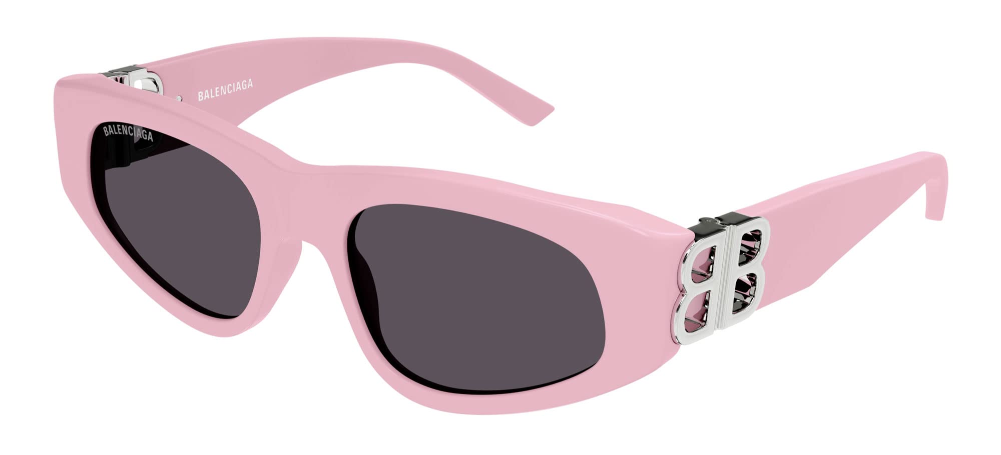 Balenciaga Women's Dynasty Cat Eye Sunglasses, Pink-Silver-Grey, One Size