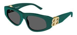 balenciaga bb0095s green/grey 53/19/135 women sunglasses