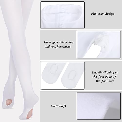 HiDance Girl's Women's Ballet Dance Tights, Ultra Soft Convertible Footed Dance Sockings Ballet Transition Tights