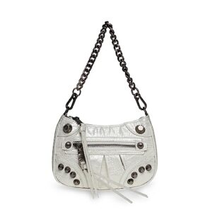 steve madden vilma croco mini hobo, white