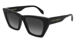 alexander mcqueen selvedge cat eye sunglasses am0299s 001 black 54mm 299