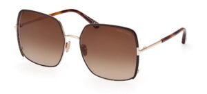 tom ford raphaela ft 1006 shiny dark brown/brown shaded 60/18/135 women sunglasses