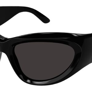 Balenciaga Women's Sporty Wrap Sunglasses, Black-Black-Grey, One Size