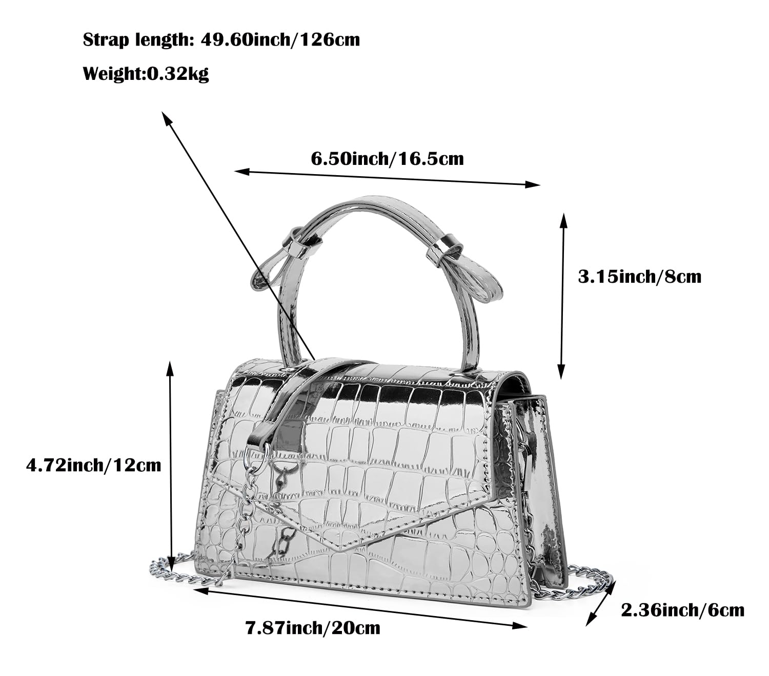 Crossbody Bags Silver Bag Y2K Evening Bags Tote Bag for Women Handbags for Women Hobo Bags Shoulder Bags Satchels 2024