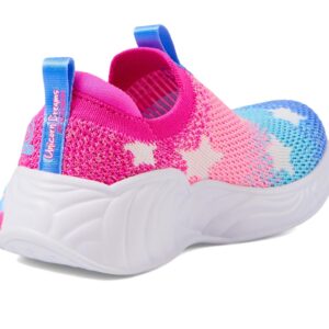 Skechers Kids Unicorn Dreams-Sherbert STA Sneaker, Hot Pink/Multi, 3 US Unisex Little Kid