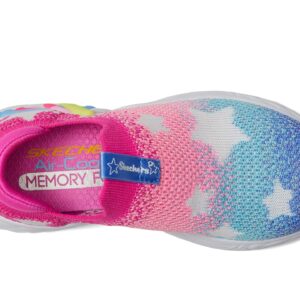 Skechers Kids Unicorn Dreams-Sherbert STA Sneaker, Hot Pink/Multi, 3 US Unisex Little Kid