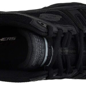 Skechers Men's After Burn Memory Fit - Strike Off Lace-Up Sneaker, Black/Black 13 XW US