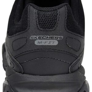 Skechers Men's After Burn Memory Fit - Strike Off Lace-Up Sneaker, Black/Black 13 XW US