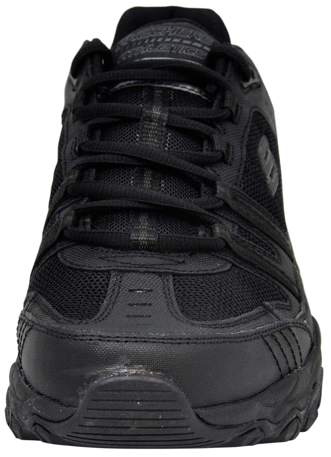 Skechers Men's After Burn Memory Fit - Strike Off Lace-Up Sneaker, Black/Black 13 XW US