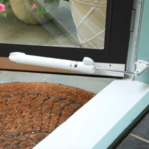 Touch 'n Hold Smooth Door Closer - Single Kit (Bronze) - Standard-Duty Door Closer with Touch-Button Hold Open Feature & Smooth Closing Motion – for (Medium & Lightweight) Storm, Screen Doors.