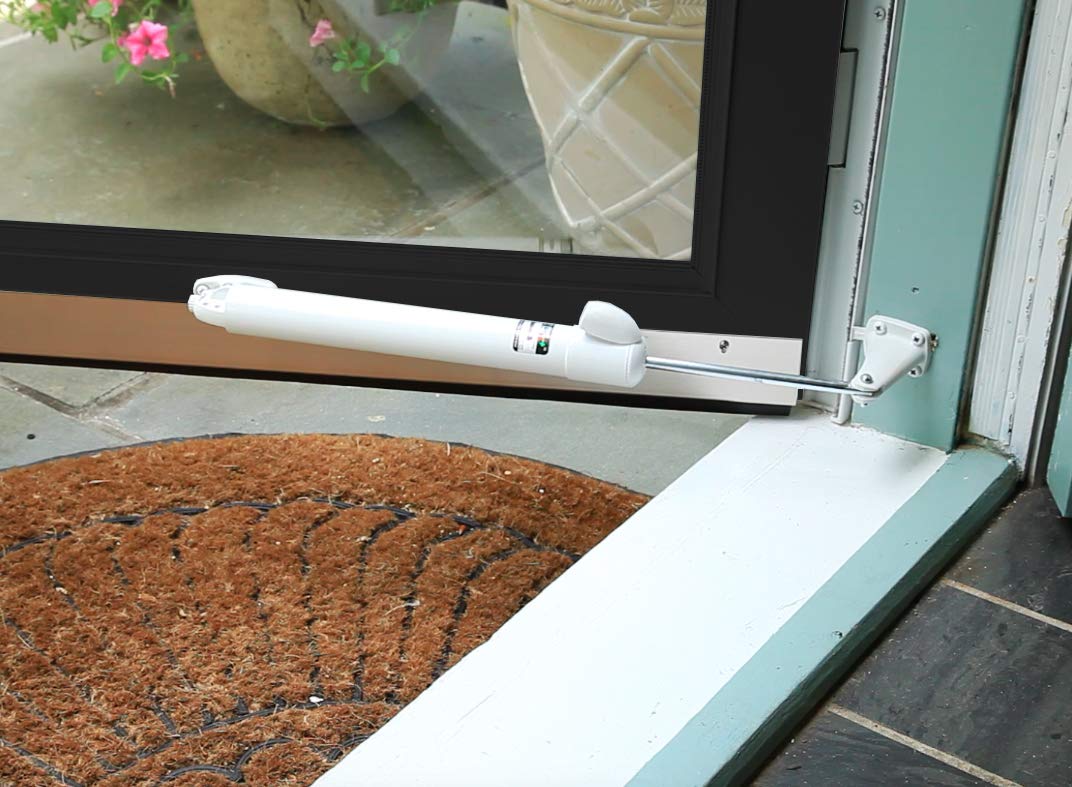 Touch 'n Hold Smooth Door Closer - Single Kit (Bronze) - Standard-Duty Door Closer with Touch-Button Hold Open Feature & Smooth Closing Motion – for (Medium & Lightweight) Storm, Screen Doors.