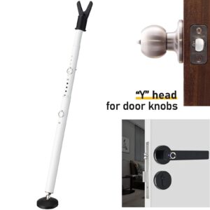 Door Stoppers Security 2 Pack, 1 1/4 Door Security Bar with Heavy Duty Bottom, Portable Hotel Door Lock Security for Travel, Bedroom, Apartment