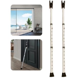 door security bar door jammer security bar & adjustable sliding door glass patio door stoppers barricade inside stick blocker lock burglar bars for home apartment travel 2 pcs heavy duty secure safety