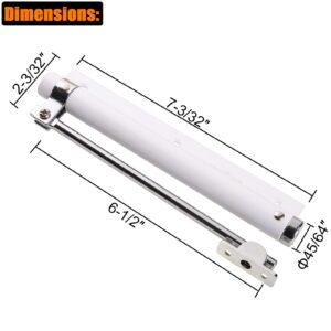 HWMATE Automatic Adjustable Light Duty Spring Door Closer for Residential Household & Hotel Easy Installation White