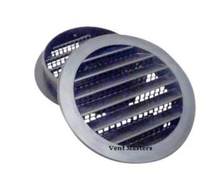 maurice franklin 1" round plastic vent - black - package of 6