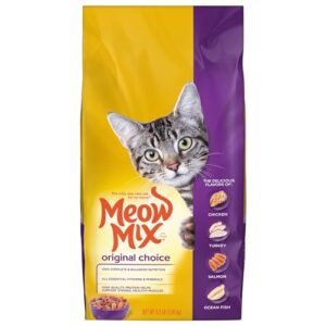 meow mix original choice dry cat food, 6.3 pound bag