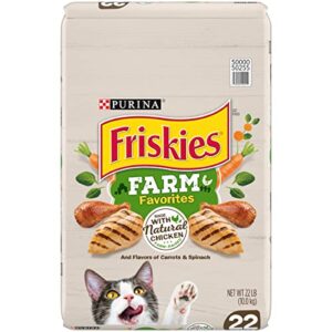 purina friskies dry cat food, farm favorites with chicken - 22 lb. bag