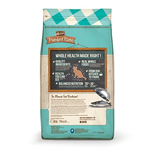 Merrick Purrfect Bistro Grain Free Natural Dry Cat Food For Adult Cats, Real Salmon And Sweet Potato Recipe - 12 lb. Bag