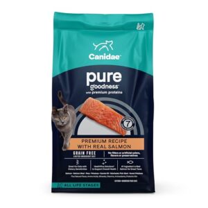 canidae pure limited ingredient premium dry cat food, real salmon recipe, 5 lbs, grain free