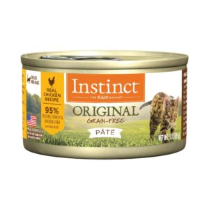 instinct original grain free real chicken recipe natural wet canned cat food, 3 oz. cans (case of 24)