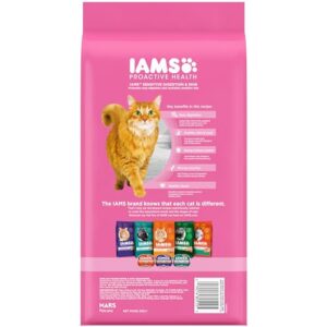 IAMS Proactive Health Adult Sensitive Digestion & Skin Dry Cat Food with Turkey, 3 lb. Bag